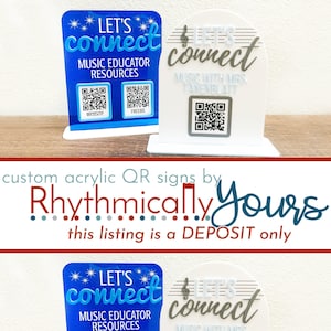 Custom Acrylic QR Sign Deposit Custom Business Logo Signs Custom