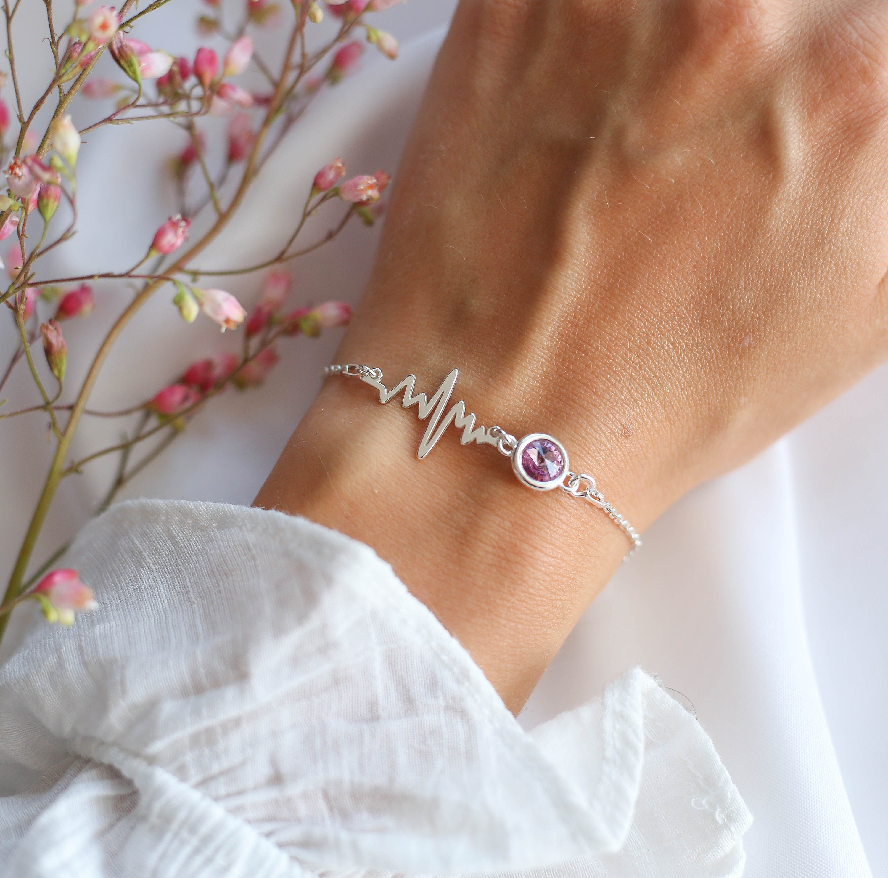 Ekg Heart Beat Bracelet Etsy