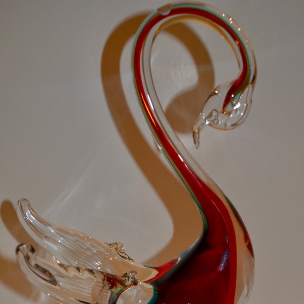 Murano Glass Swan Etsy