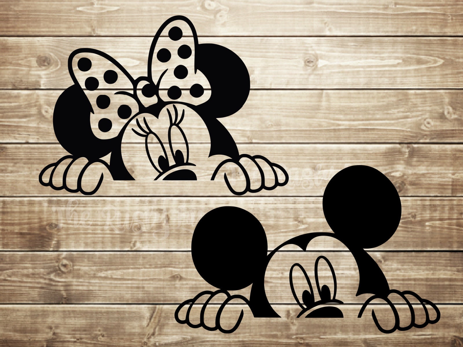 Minnie Mickey Mouse Peeking Svg Minnie Mouse Face Svg Cut Files For