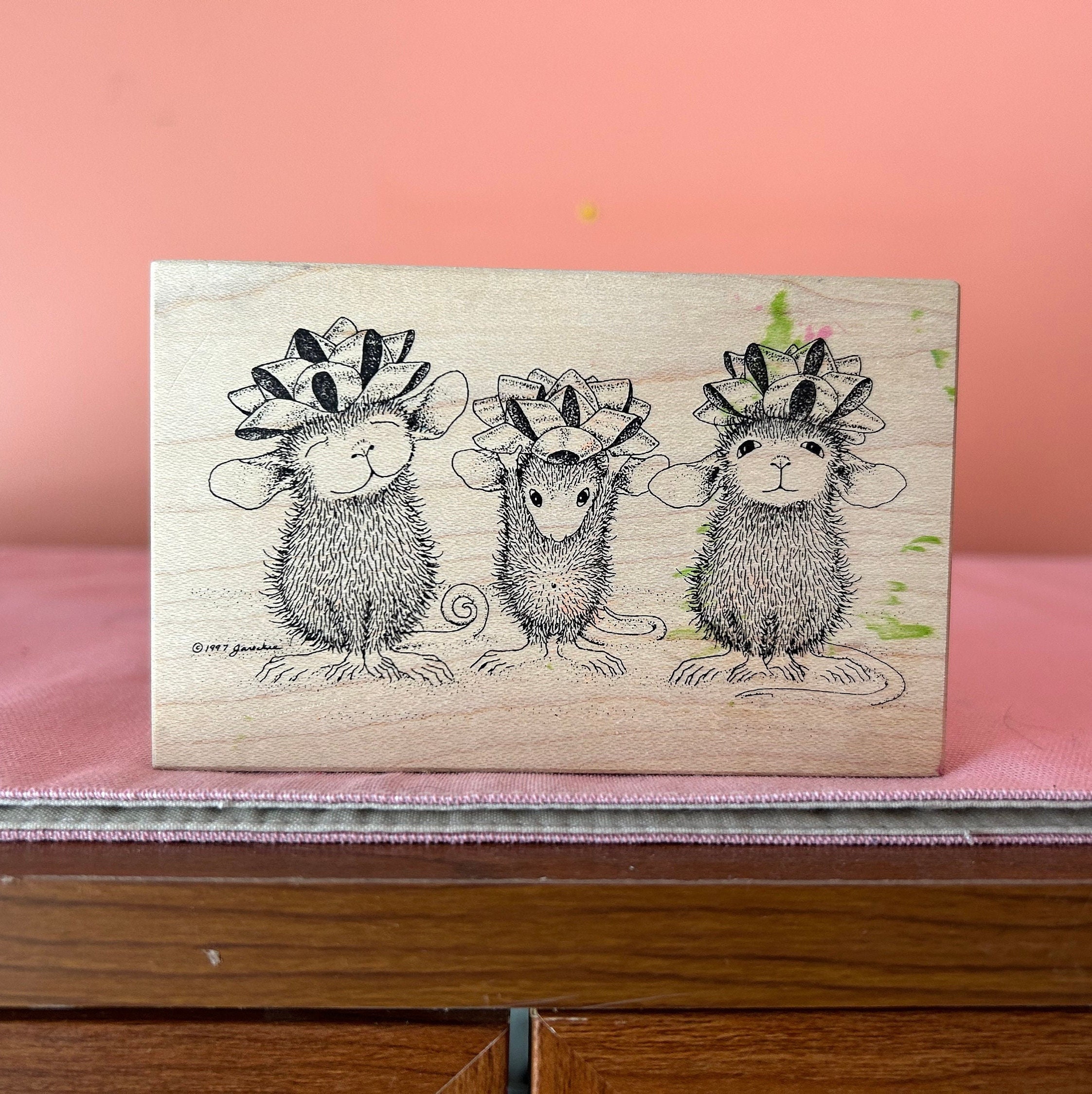 Mouse Rubber Stamp Etsy