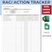 RACI Action Tracker Spreadsheet Template Project Workflow Spreadsheet