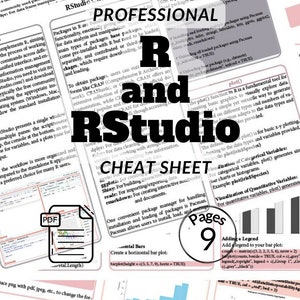 R And Rstudio Cheat Sheet Learn R Programming Basics Rstudio Commands