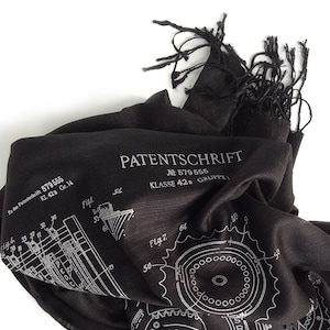 Enigma Machine Scarf Crypto Encryption Bamboo Pashmina Patent