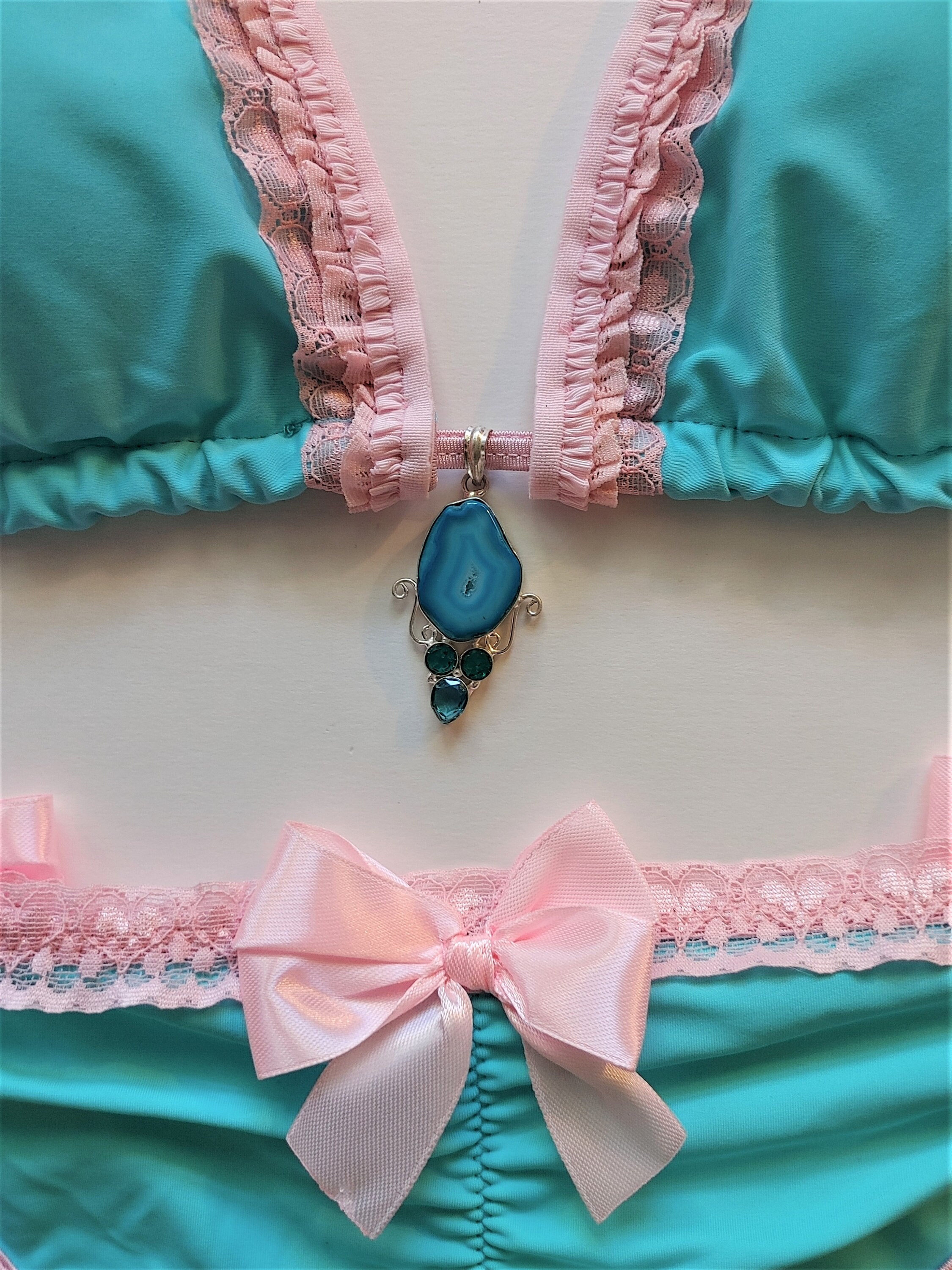 Kawaii Bikini Pink Scrunch Bottom Brazilian Bikini Triangle Etsy 41600