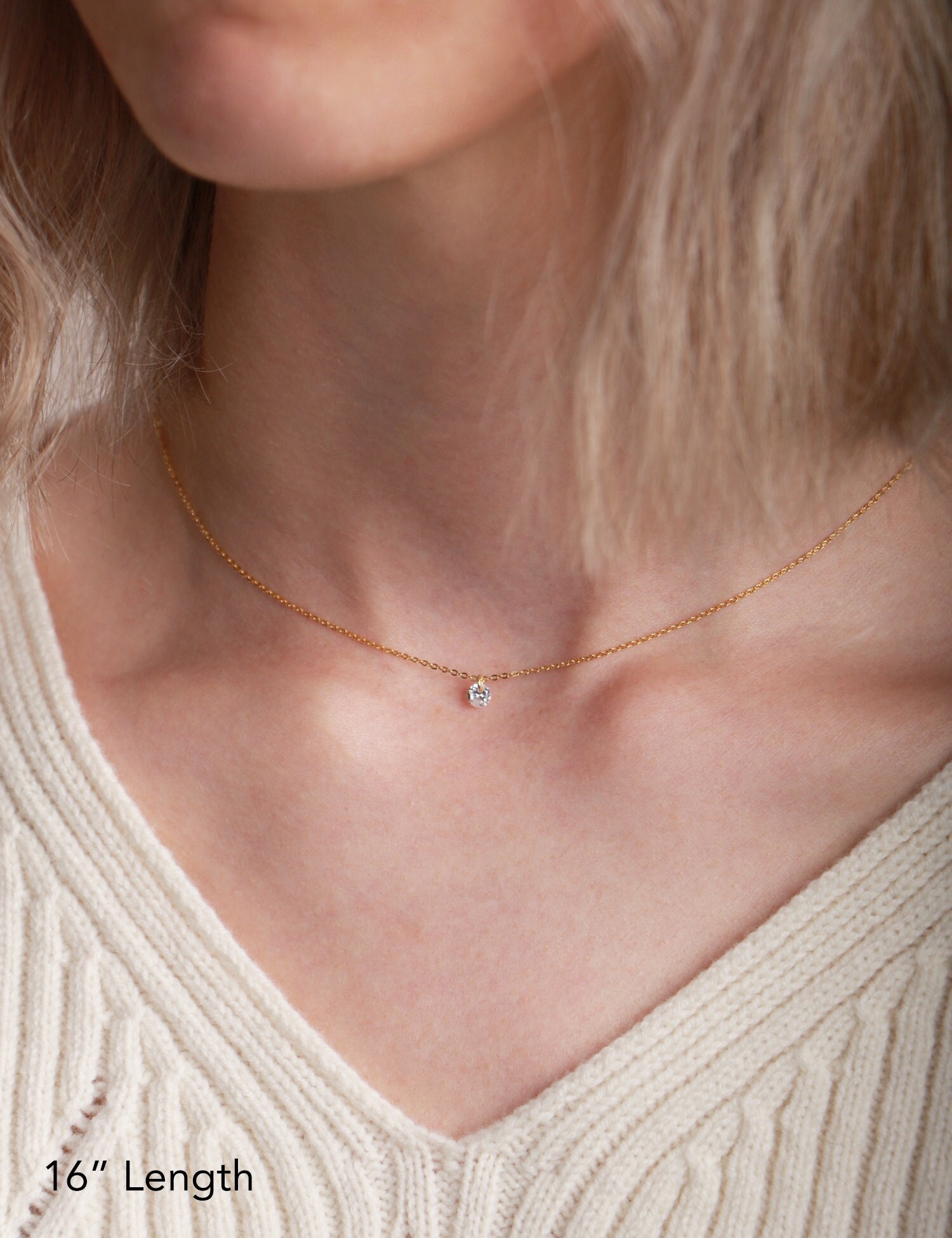 Birthstone Necklace Etsy