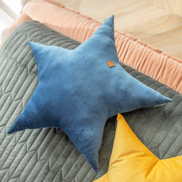Blue Star Pillow - Etsy