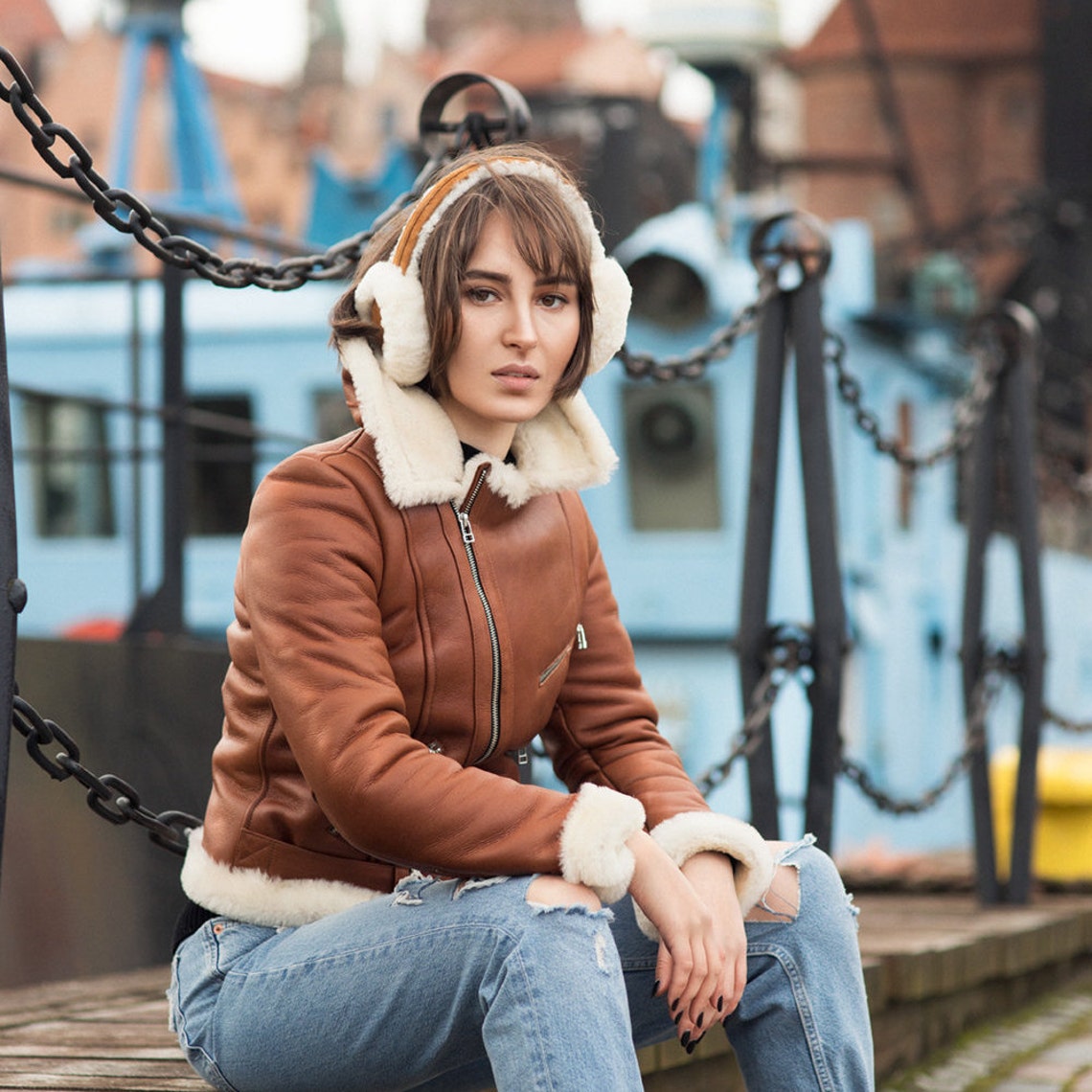 Chestnut Sheepskin Ear Muffs - Etsy