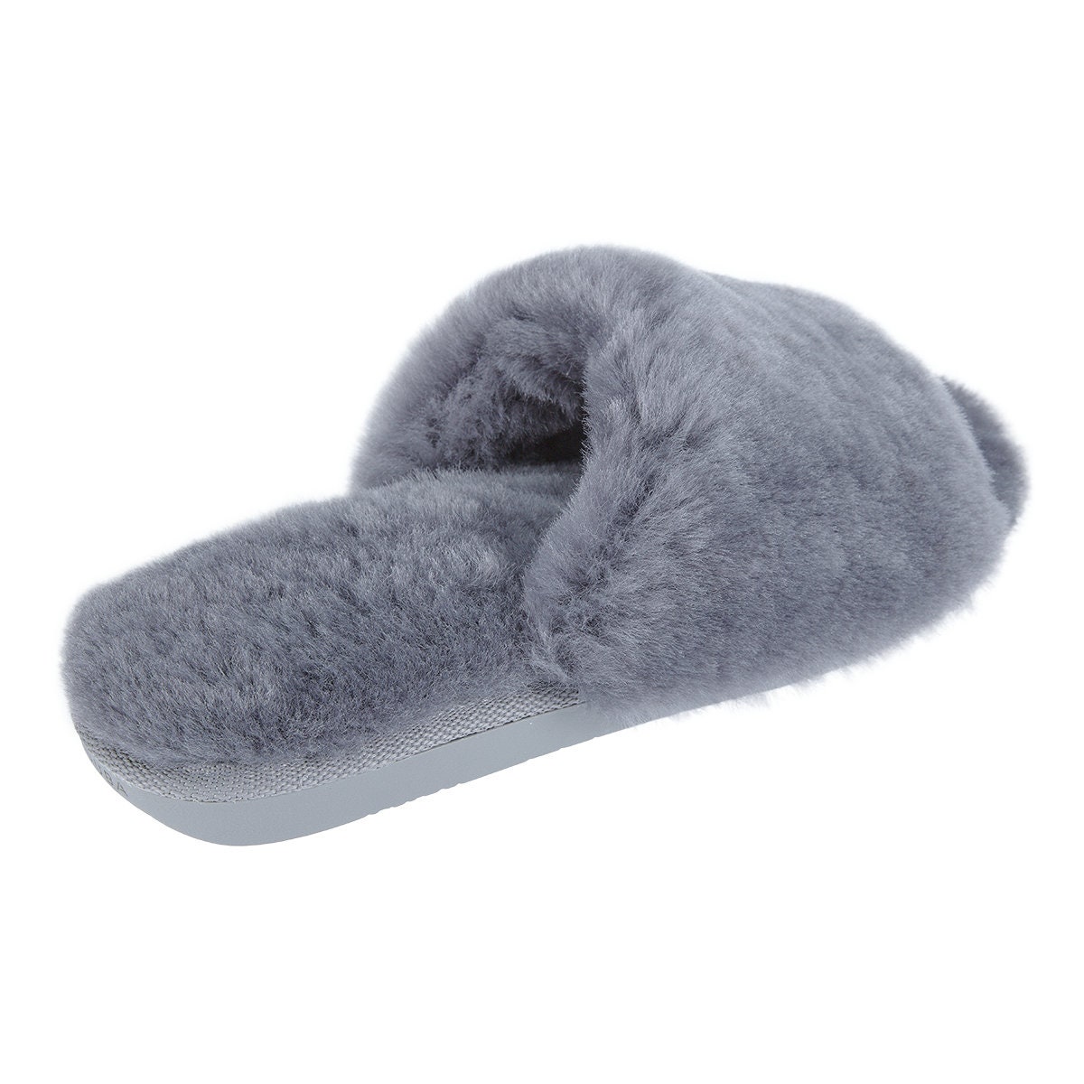 Grey spa sheepskin slippers | Etsy