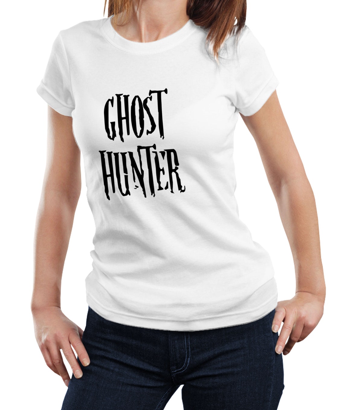 Ghost Hunter - Paranormal Investigator Haunted Women Ladies T-shirt ...