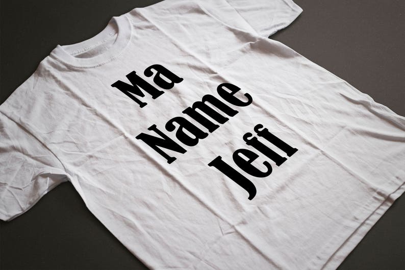 Ma Name Jeff My Name is Jeff Text Funny Shirt T-shirt Tee - Etsy