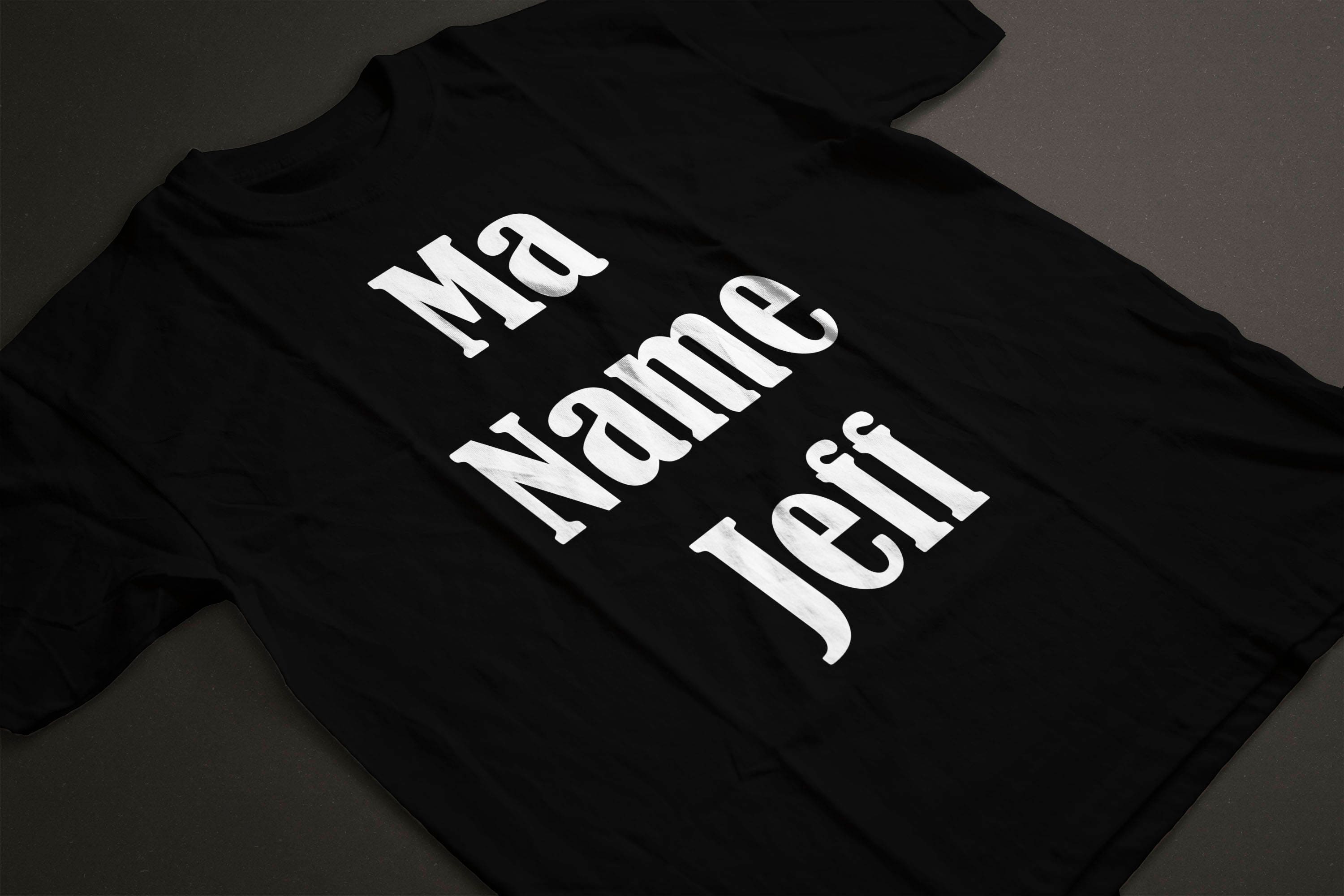 Ma Name Jeff My Name Is Jeff Text Funny Shirt T-shirt Tee | Etsy