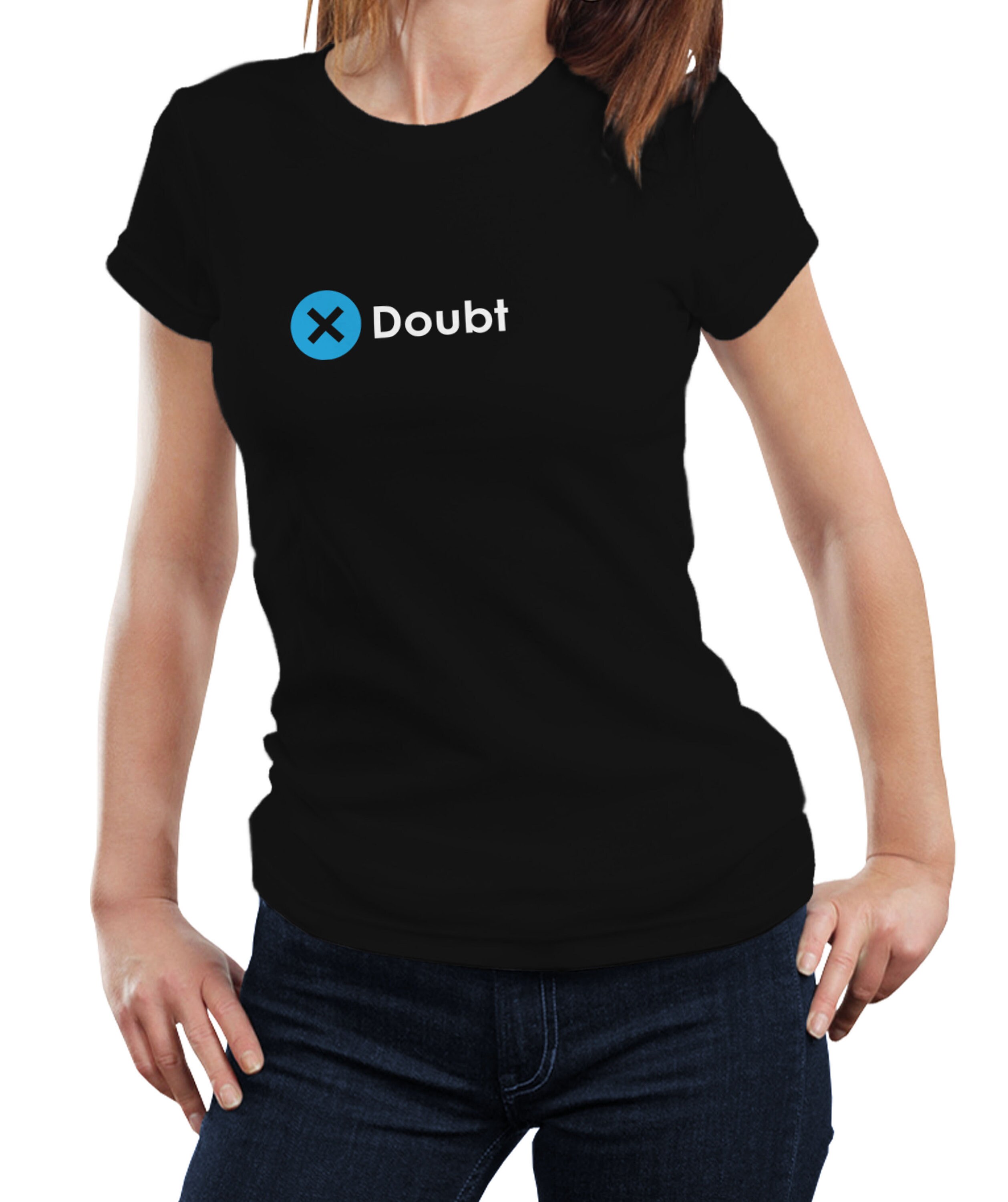 Doubt Button Funny Internet Meme Grumpy Ironic Sarcastic Women Ladies T ...