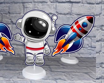 Space Birthday Centerpiece Space Party Astronaut Party Rocketship ...