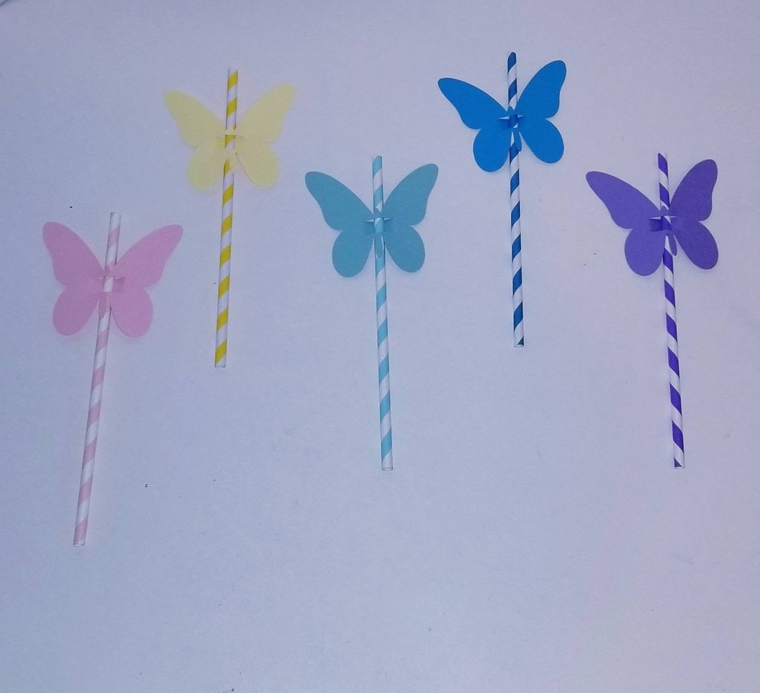 Butterfly Straw Toppers - Etsy