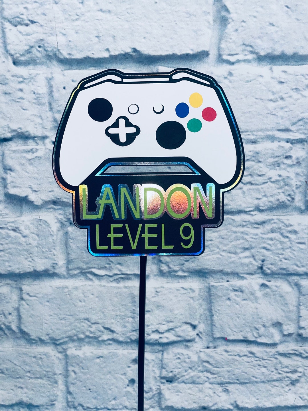 Gamer Themed Cake Topper - Etsy