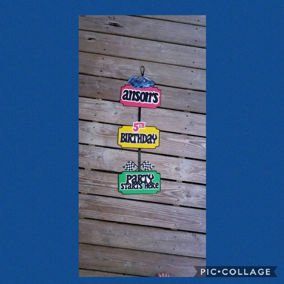 Road Sign. Race Car Birthday. - Etsy