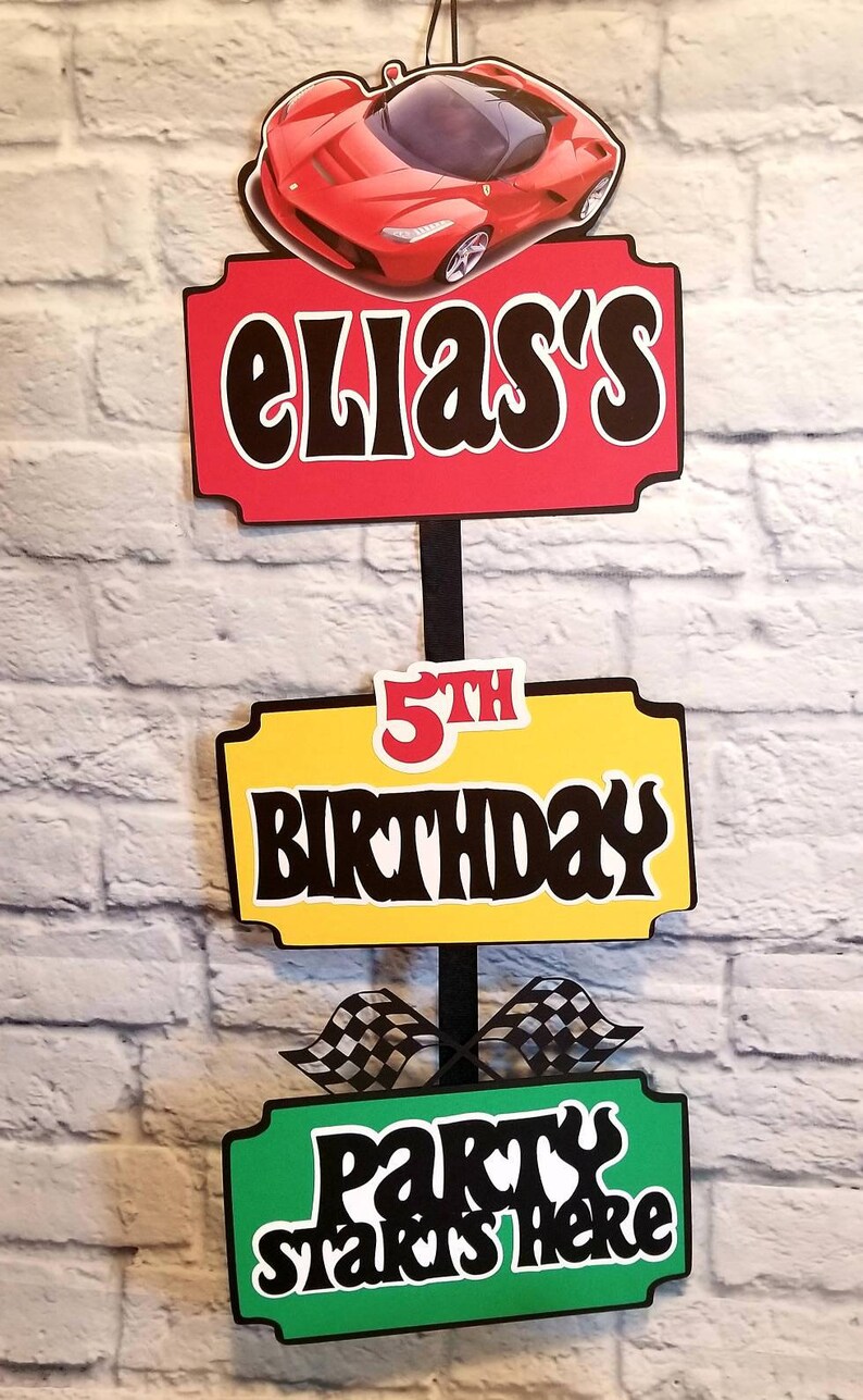 Road Sign. Race Car Birthday. - Etsy