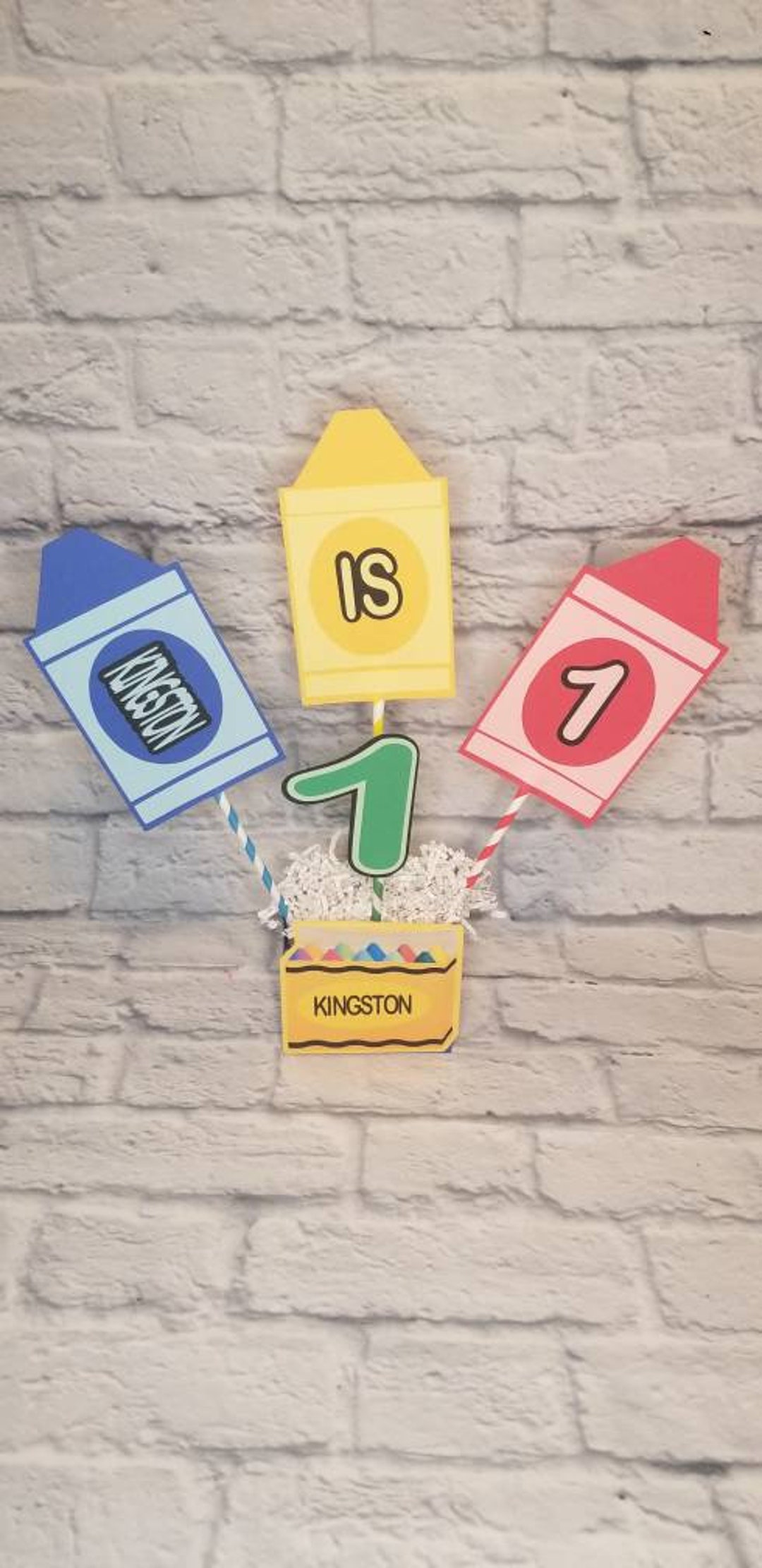 Crayon Centerpiece Personalized - Etsy