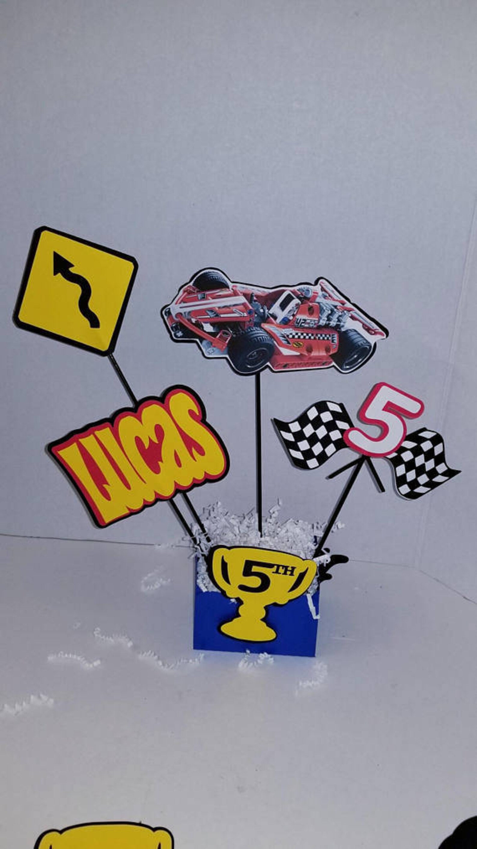Race Car Themed Centerpiece - Etsy