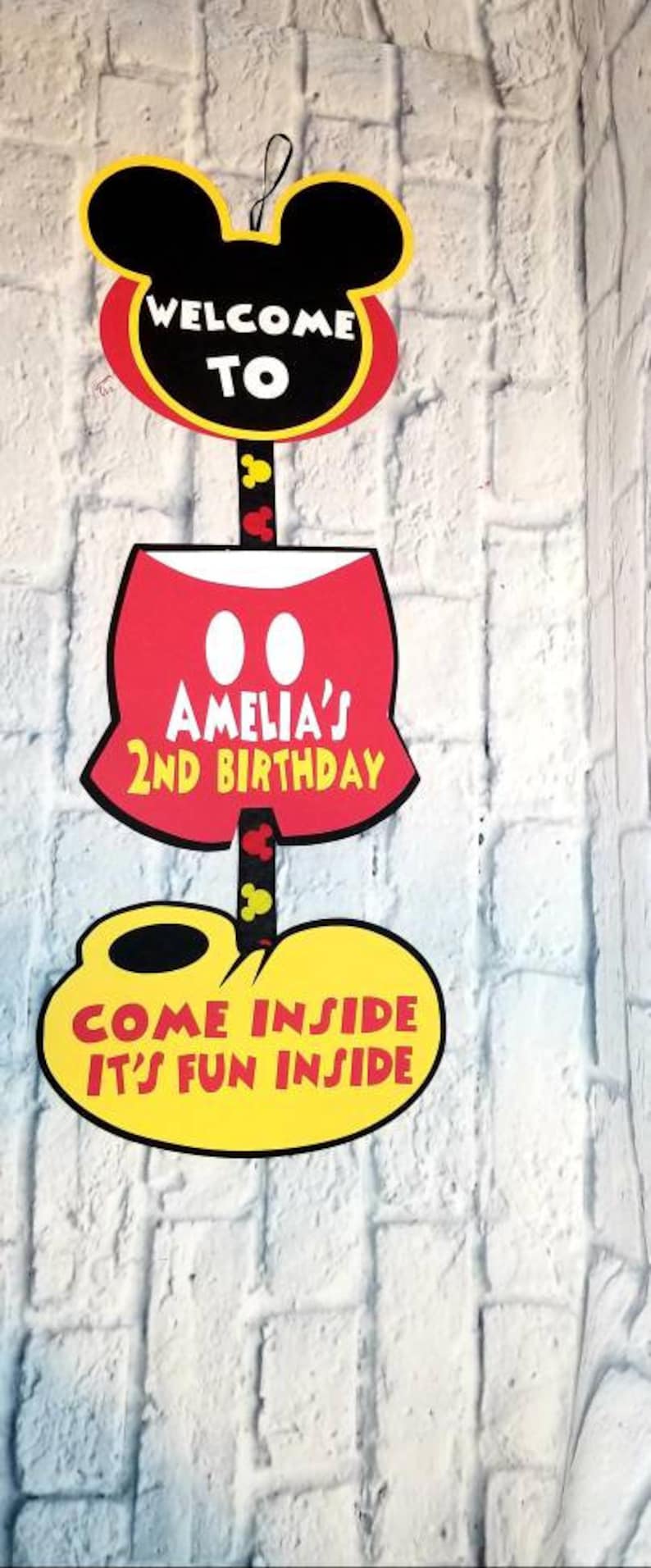 Personalized Mickey Sign. Come Inside It's Fun Inside. See - Etsy