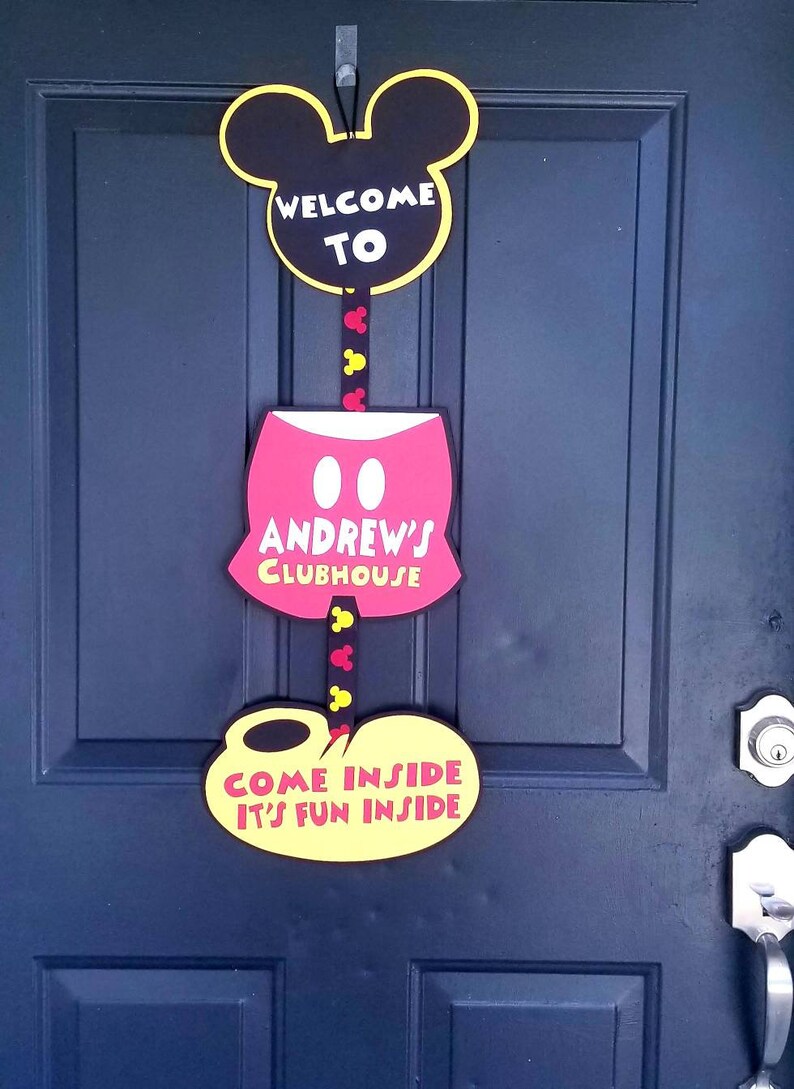 Personalized Mickey Sign. Come Inside It's Fun Inside. See | Etsy