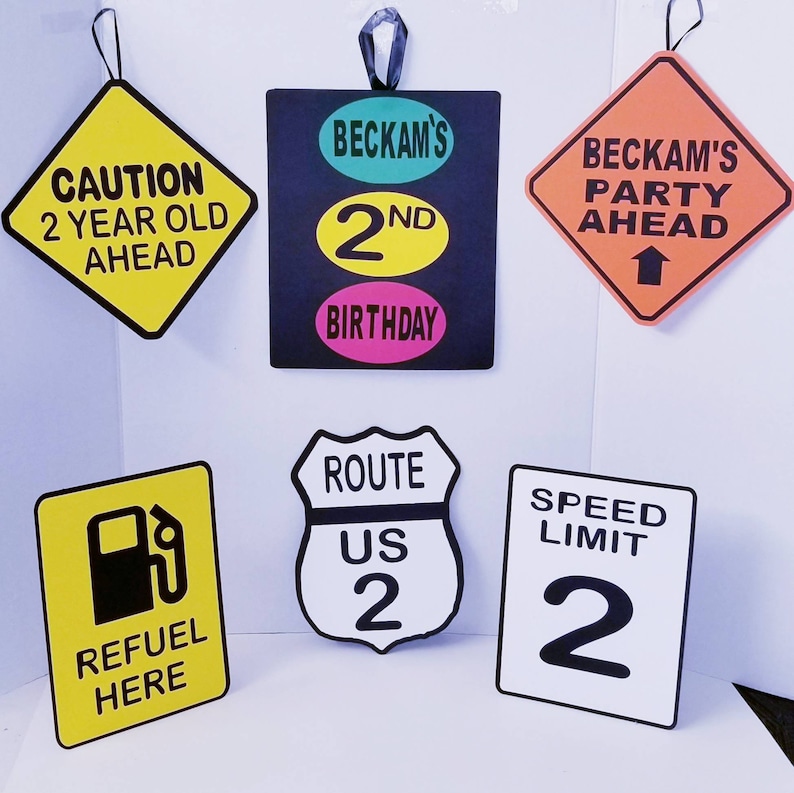 Road Signs. Race Car Birthday. Party Door Signs - Etsy