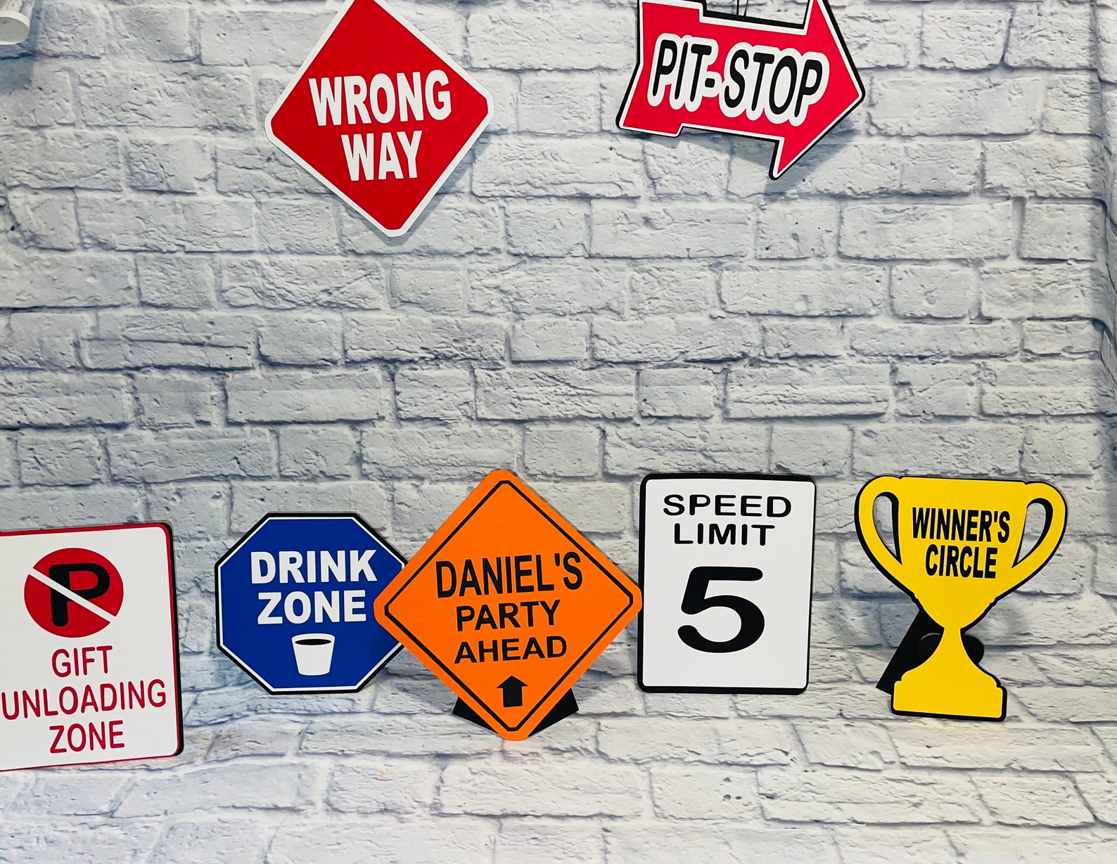 Road Signs. Race Car Birthday. Party Door Signs - Etsy