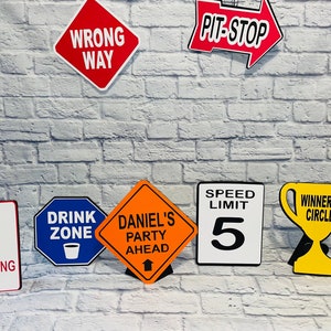 Road Signs. Race Car Birthday. Party Door Signs - Etsy