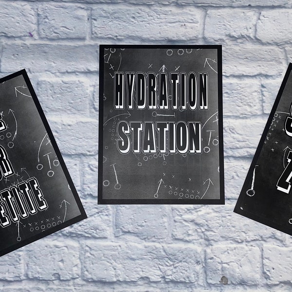 Football Hydration Station Signs - Etsy