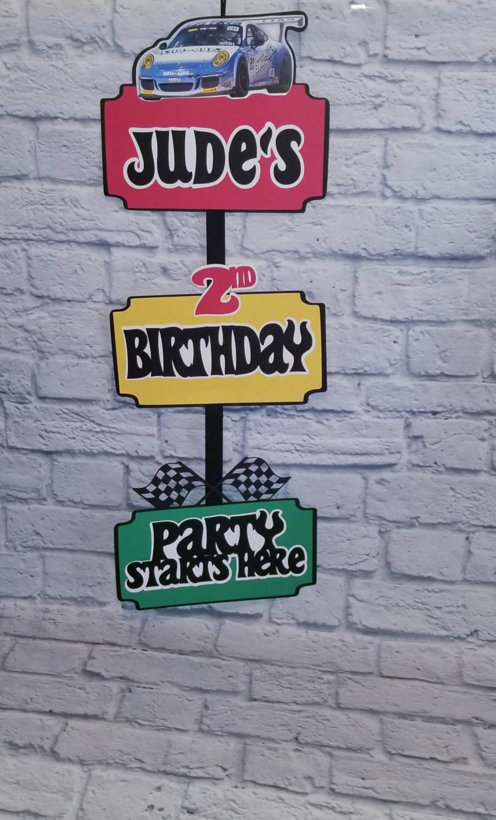 Road Sign. Race Car Birthday. - Etsy