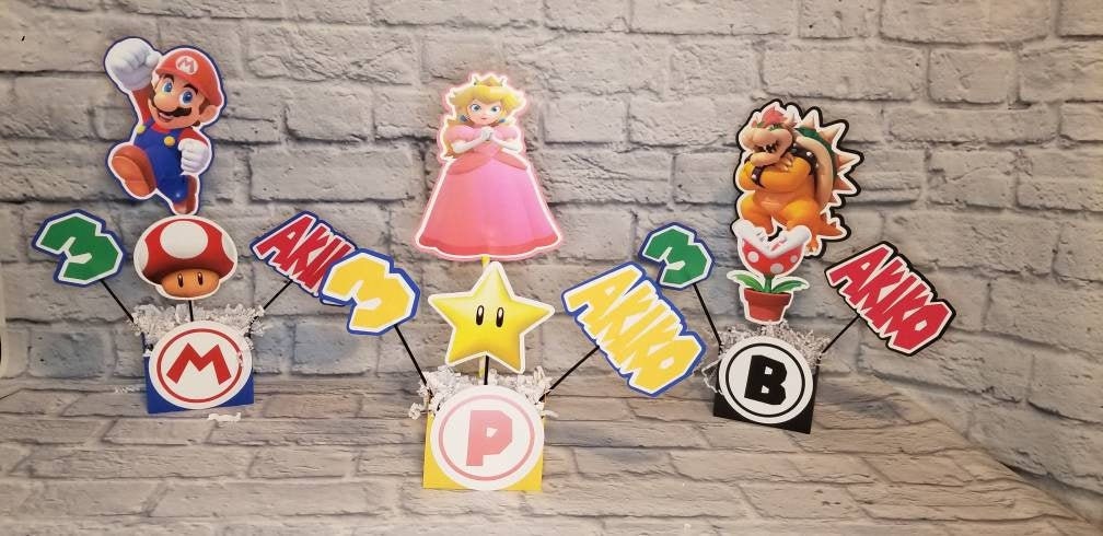 Centerpieces Mario Party Decorations. | Etsy