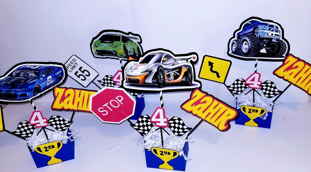 Centerpiece Race Car Themed - Etsy