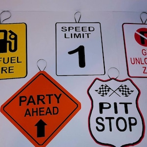 Road Signs. Race Car Birthday. Party Door Signs - Etsy
