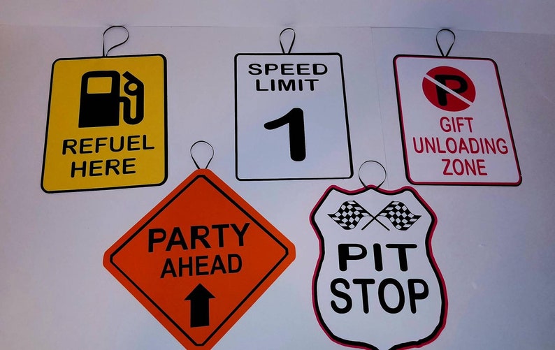 Road Signs. Race Car Birthday. Party Door Signs - Etsy