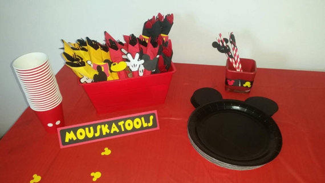 Complete Mickey Themed Table Set for 10 Includes Cups | Etsy