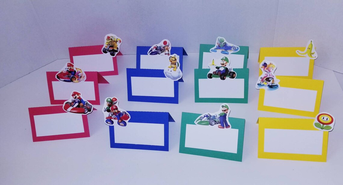 Mario Party Food Cards. Seating Cards. Food Labels. - Etsy