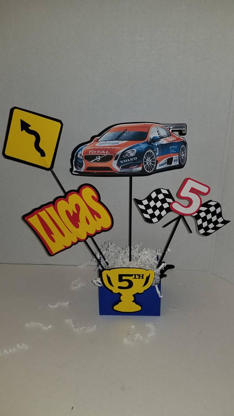 Race car themed Centerpiece | Etsy