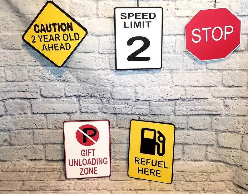 Road Signs. Race Car Birthday. Party Door Signs - Etsy