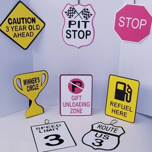 Road Signs. Race Car Birthday. Party Door Signs - Etsy
