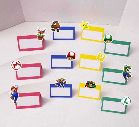 Mario Party Food Cards. Seating Cards. Food Labels. - Etsy