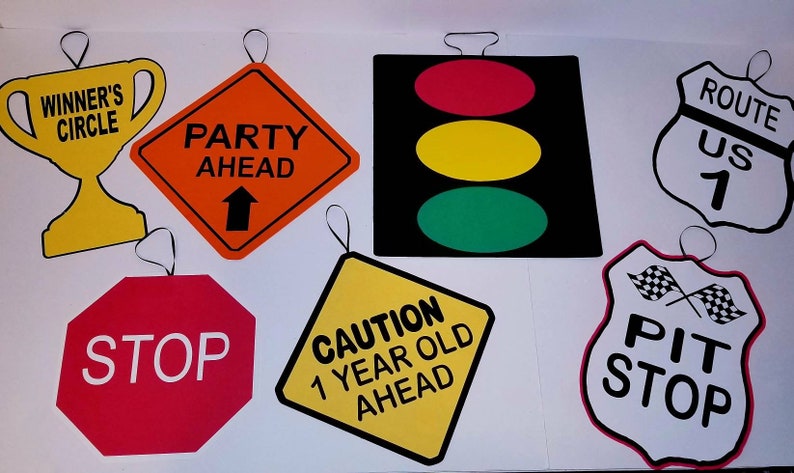 Road Signs. Race Car Birthday. Party Door Signs - Etsy
