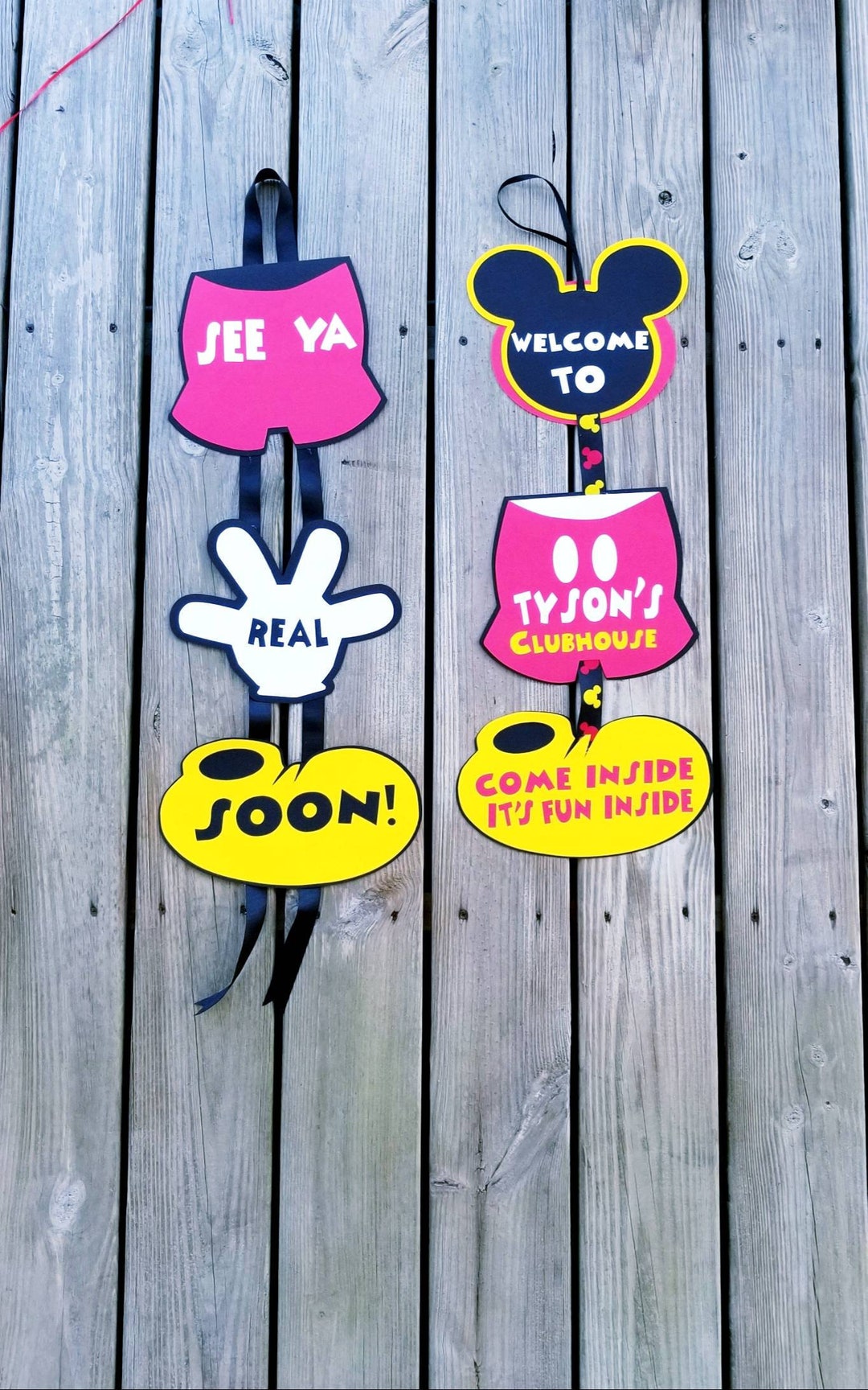 Personalized Mickey Sign. Come Inside It's Fun Inside. See Ya Soon. - Etsy