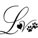 Dog Love With Heart and Paw Prints Downloadable Files - Etsy