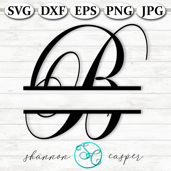 Split Monogram - Etsy