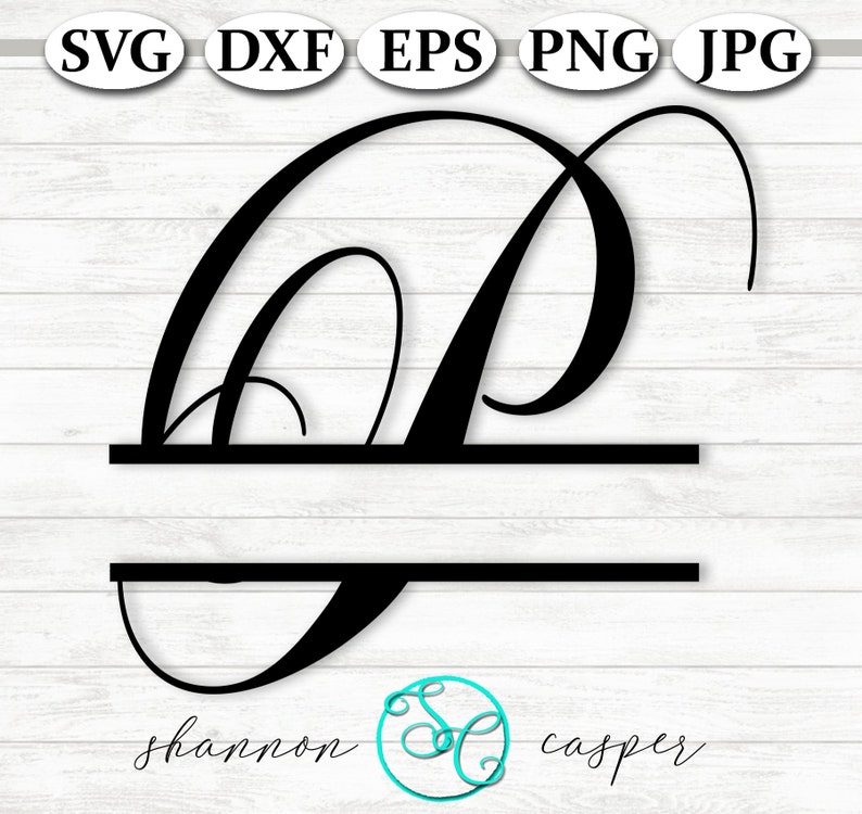 Split Monogram SVG Single Letter P for Cricut and Silhouette - Etsy