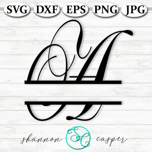 Split Monogram SVG Single Letter A for Cricut Silhouette Digital ...