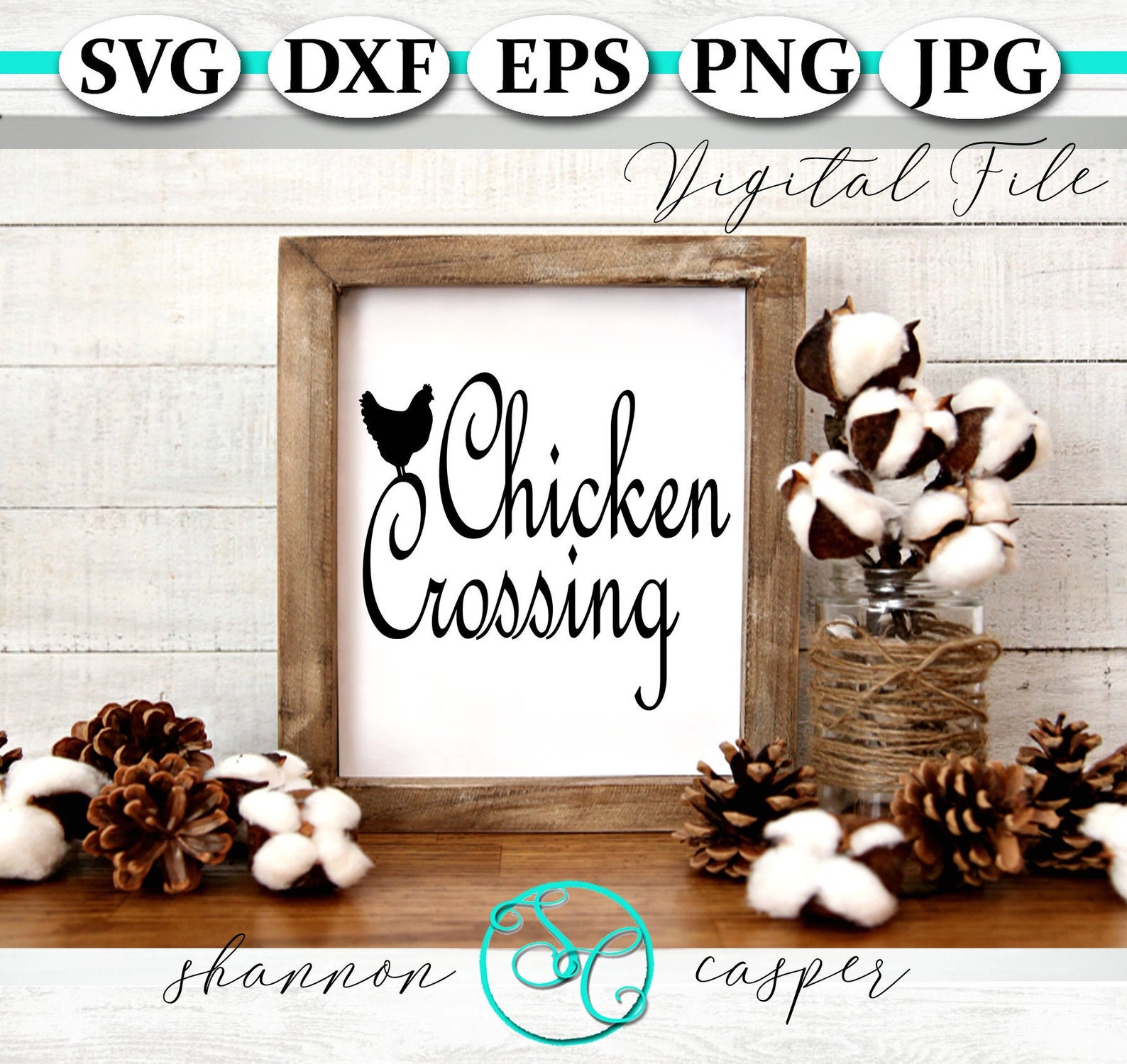 Chicken Crossing Farm SVG File DIGITAL Files for Cutting and Printing ...