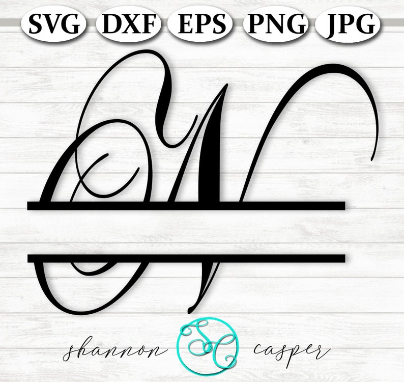 Split Monogram SVG Bundle Full Alphabet Set - Etsy