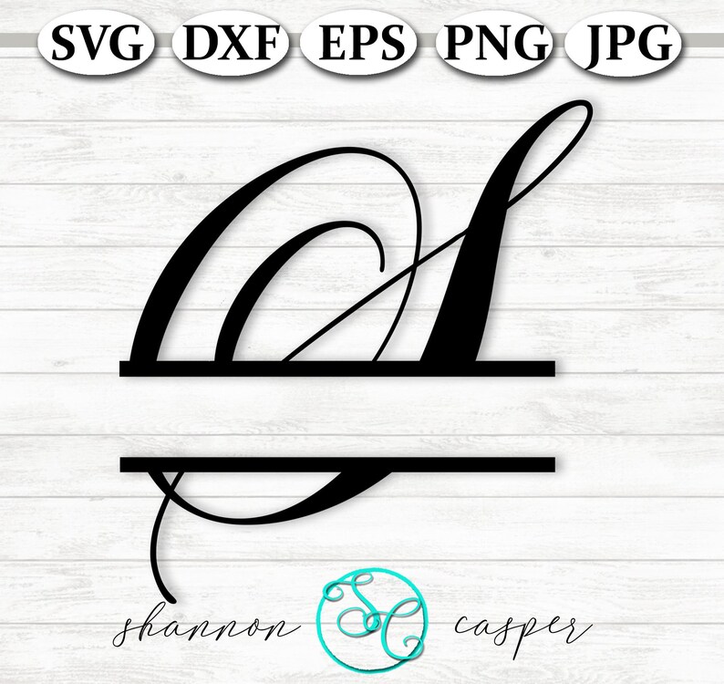 Split Monogram Single Letter S SVG for Cricut and Silhouette | Etsy